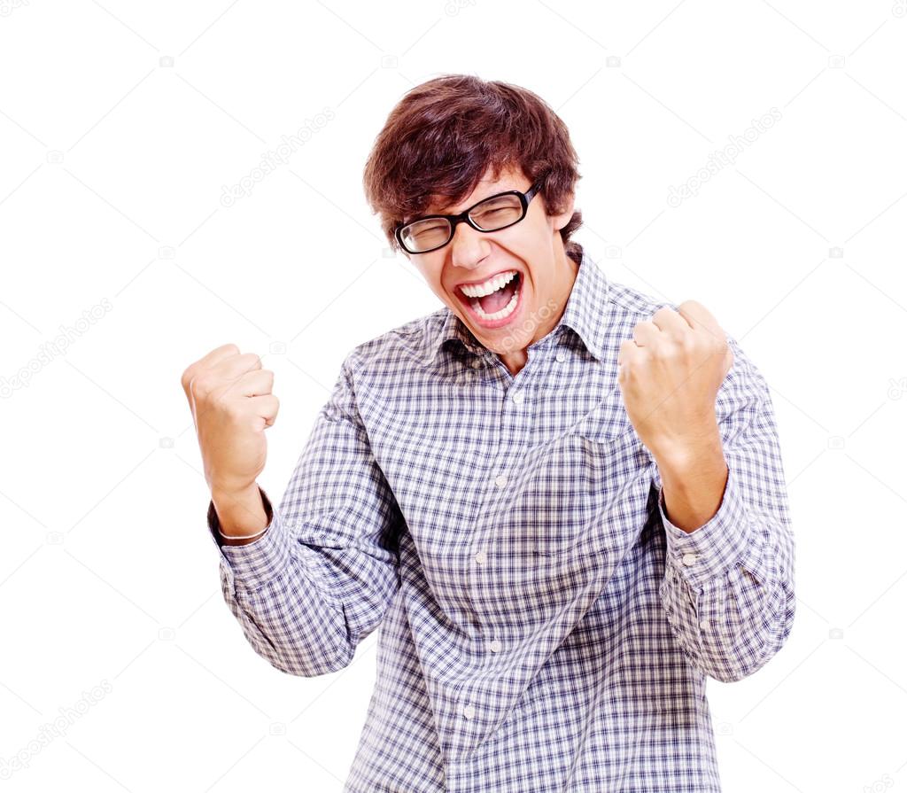 Winning young man Stock Photo by ©furtaev 25647821