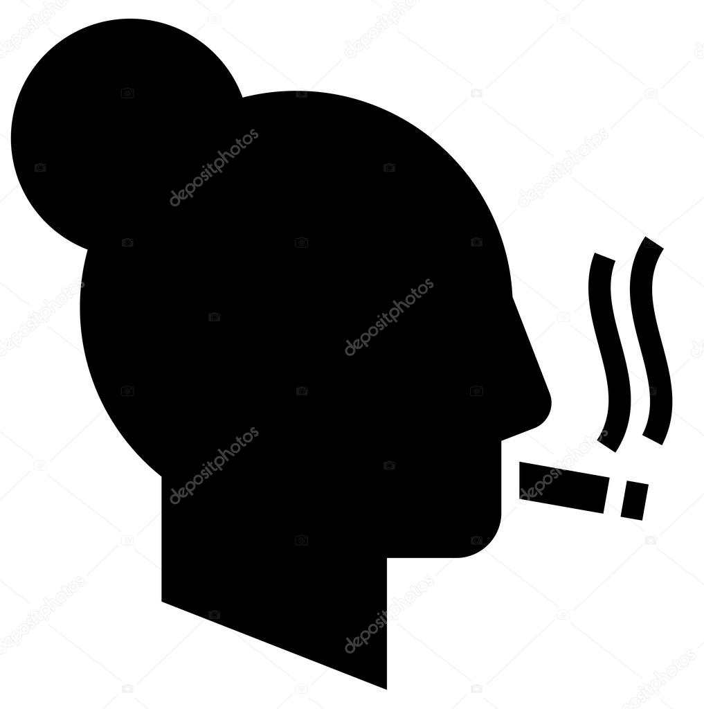 Smoking woman icon Stock Vector Image by ©furtaev #43178629