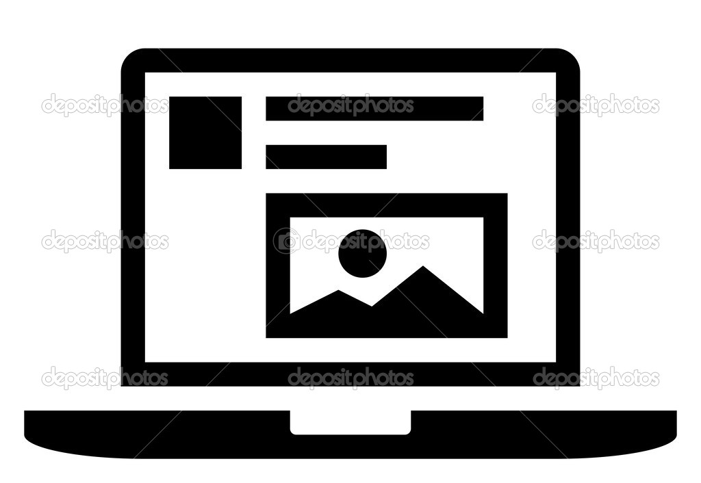 Laptop Icon Black Vector
