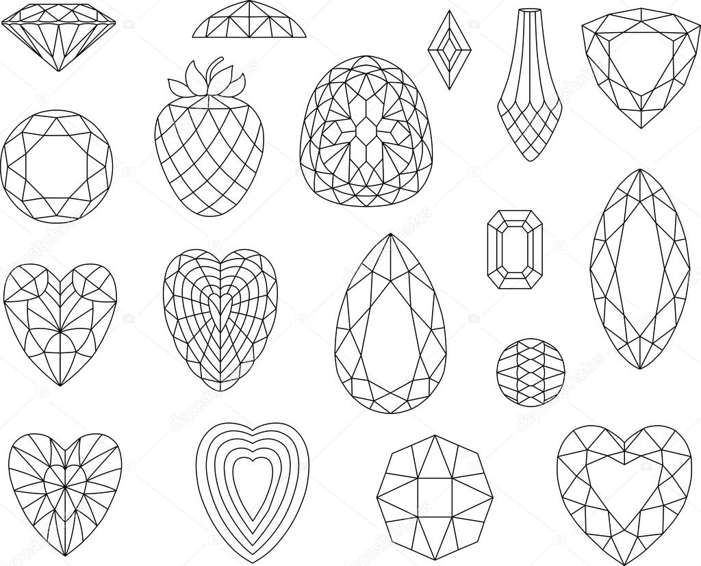 Heart Gemstone Drawing