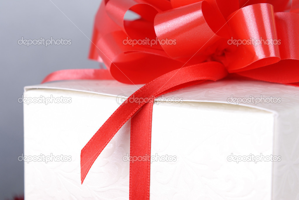 Box with red bow ⬇ Stock Photo, Image by © Taden1 #13719433
