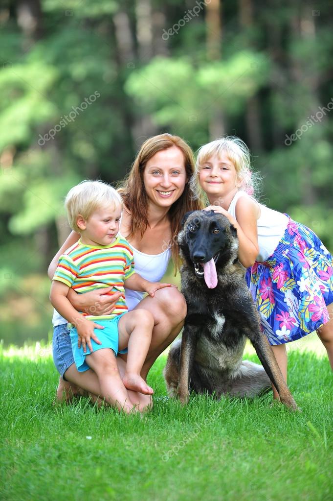 Children with dog — Stock Photo © Taden1 #32538255