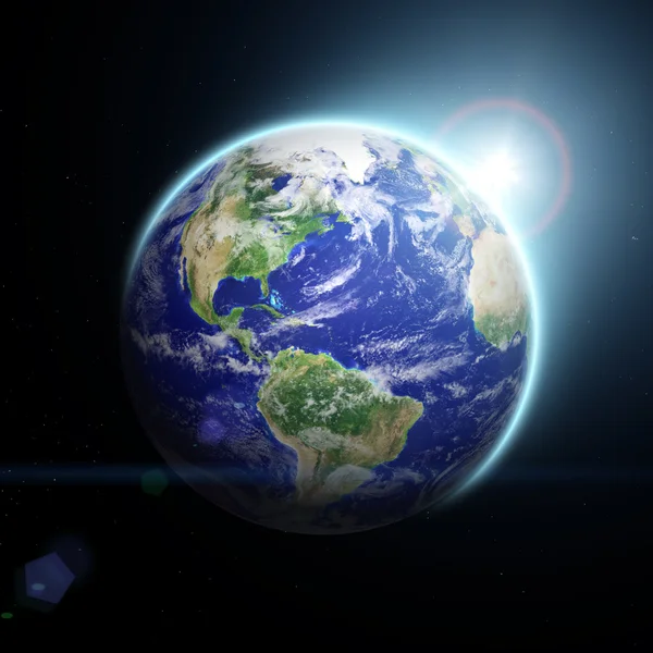 Planet Earth in outer space Stock Photo by ©titoOnz 71452389