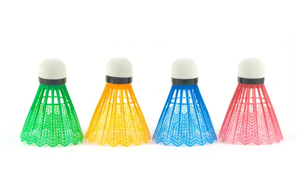 Three color badminton shuttlecocks — Stock Photo © iDyMax #2829258