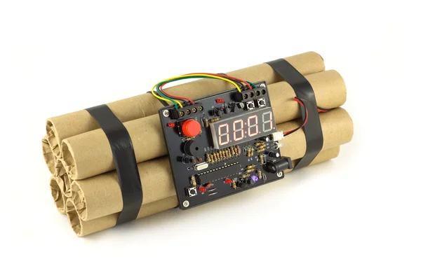 Time bomb isolated on white - Stock Image - Everypixel