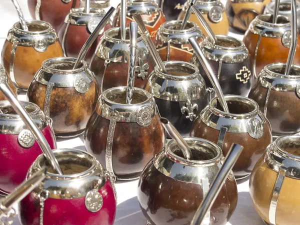 Mate calabash cups sale in San telmo. Stock Photo by ©Toniflap 24556009