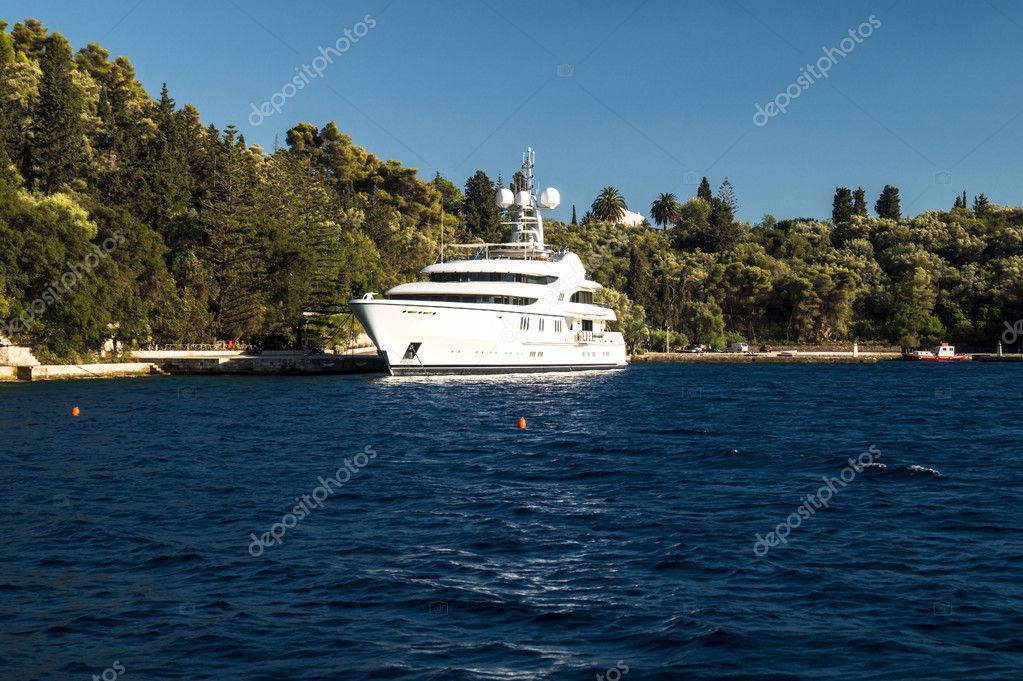 The Scorpios island in Nidri Lefkada Greece Stock Photo by ...