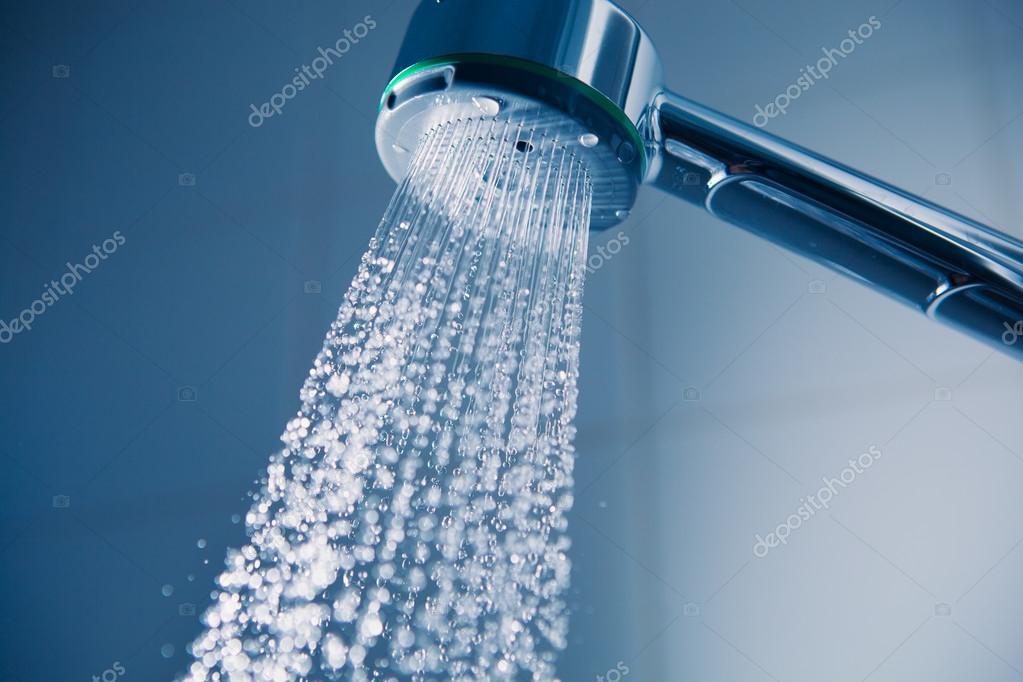 Shower with water stream — Stock Photo © nikkytok #17396055