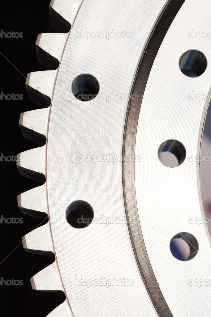 Part of gears, black background — Stock Photo © nikkytok #31268541