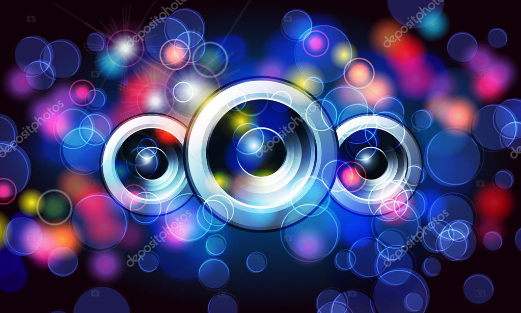 Music background with glittering rainbow lights Stock Vector Image by ...