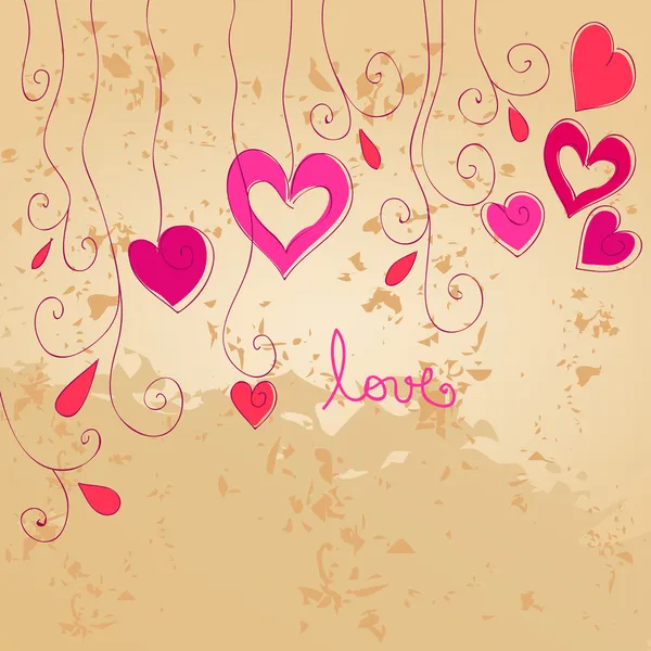 Cute doodle floral romantic background — Stock Vector © glyph_studio ...