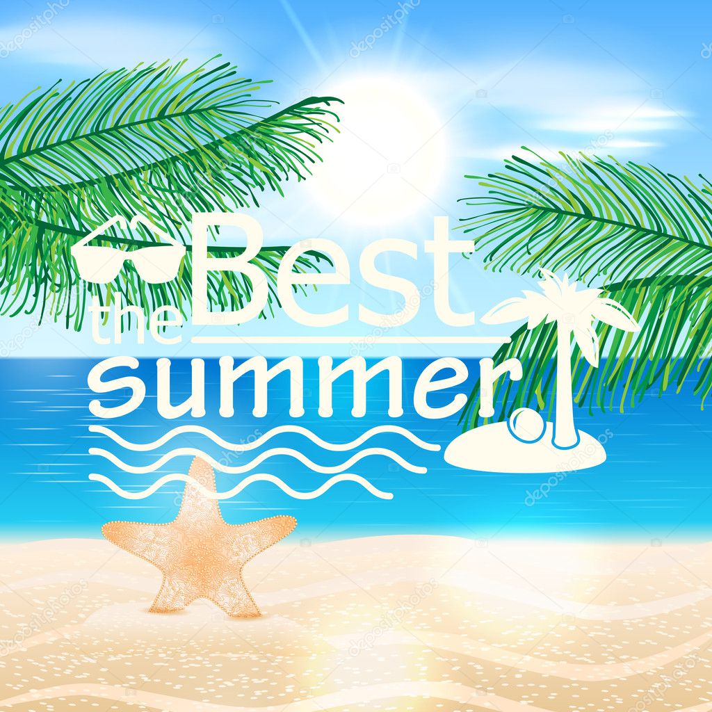 Summer background with text Stock Vector by ©glyph_studio 50915173