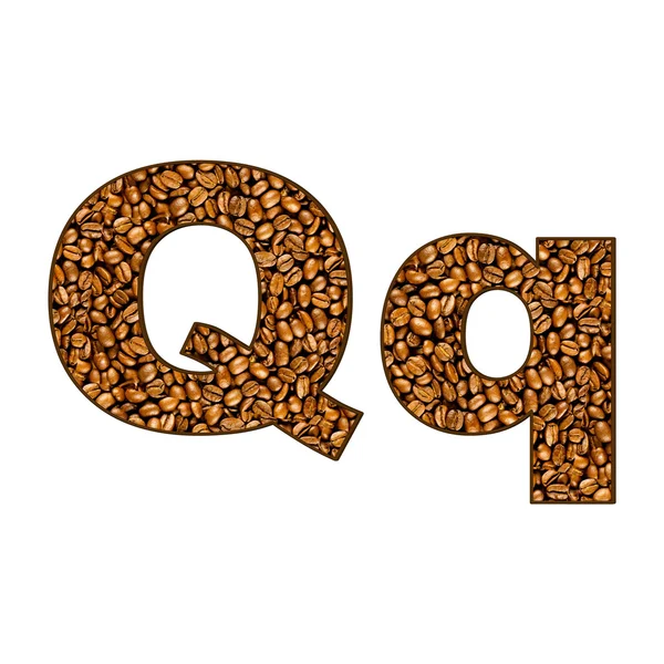 Coffee letter on white. One letter of coffee alphabet — Stock Photo ...
