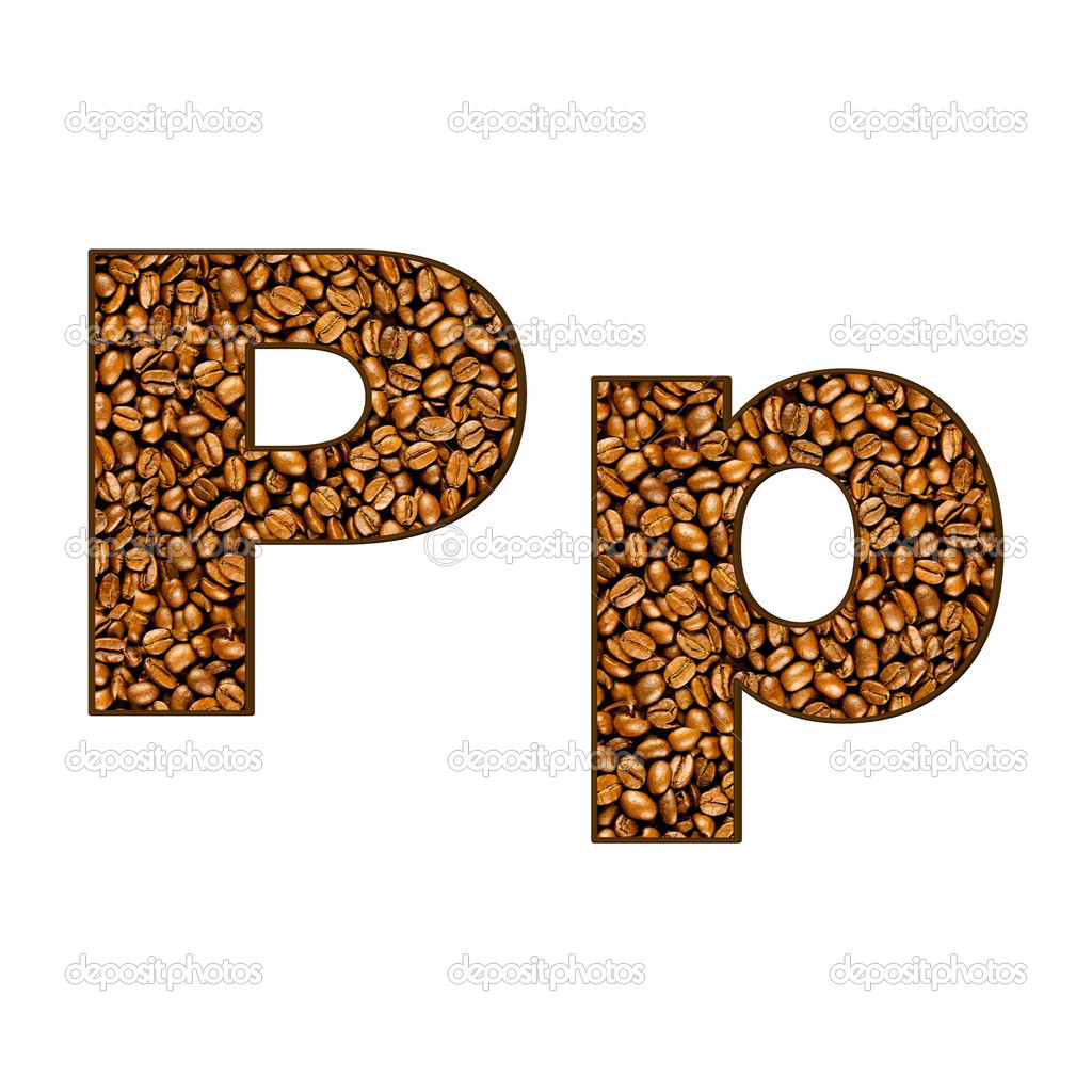 Coffee letter on white. One letter of coffee alphabet — Stock Photo ...