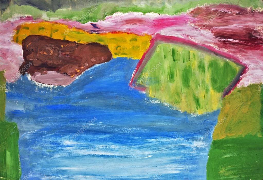 Cold mountain lake Stock Illustration by ©vilaxlt #51722879