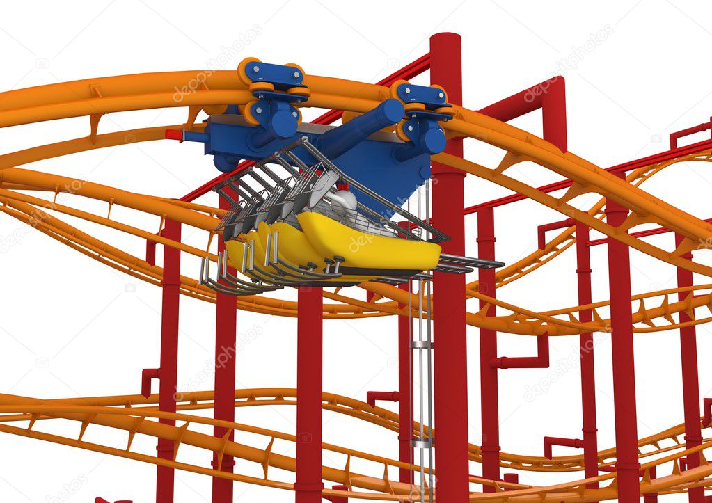 Fancy 3d people on rollercoaster. — Stock Photo © sellingpixsellingpix ...