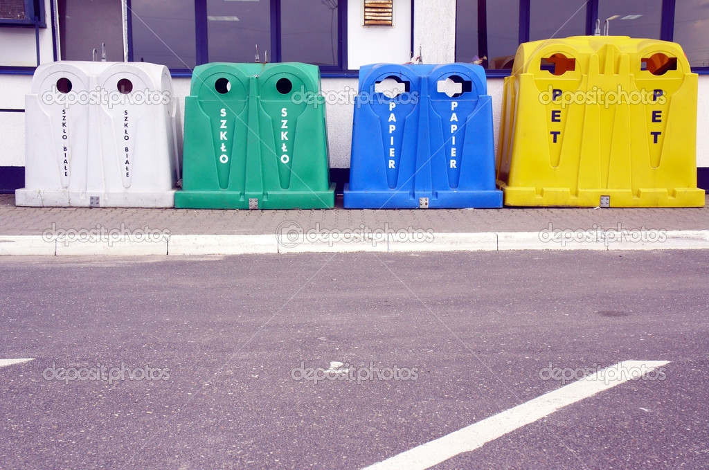 Containers for waste sorting Stock Photo by ©gkordus 28085467
