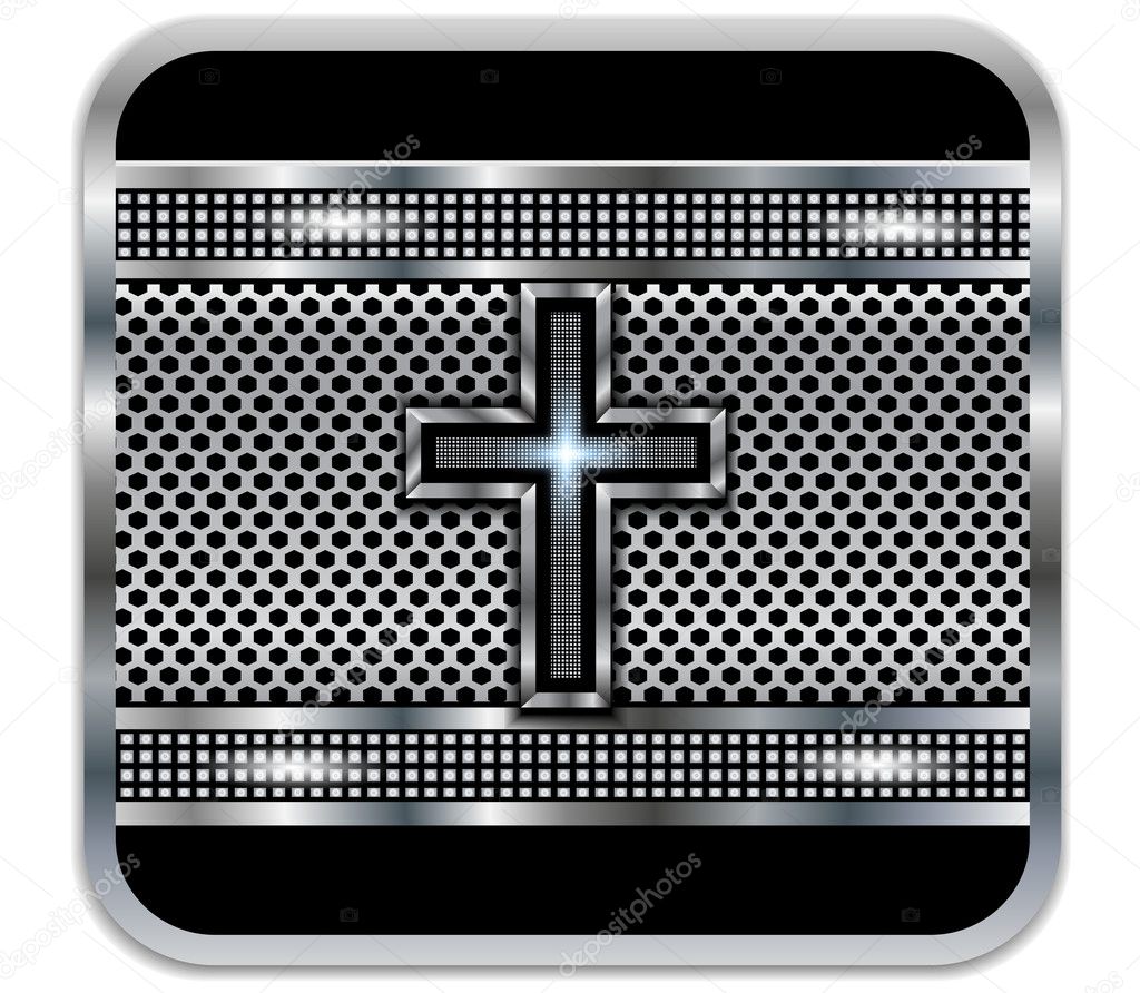 Fundo metal Cross.Vector Vetor de ©aratum 25054781