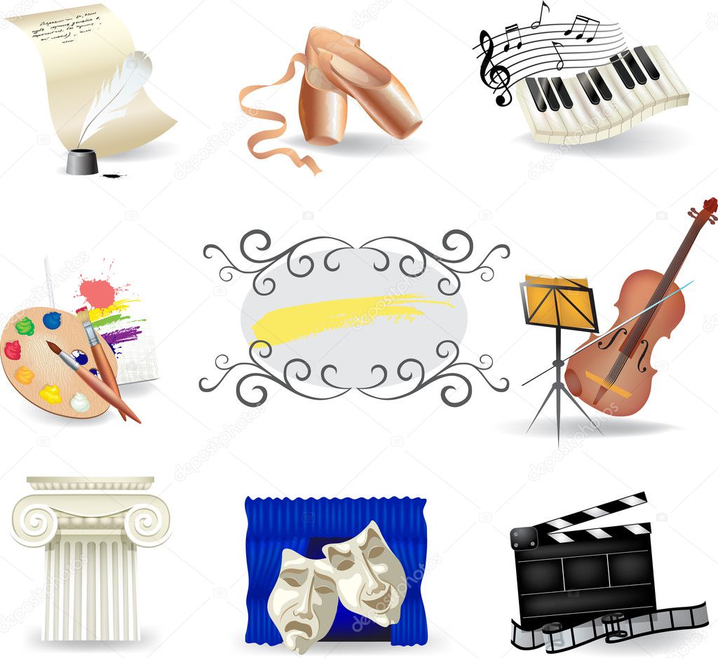 Set of art symbols — Stock Vector © Ola-Ola #12558206