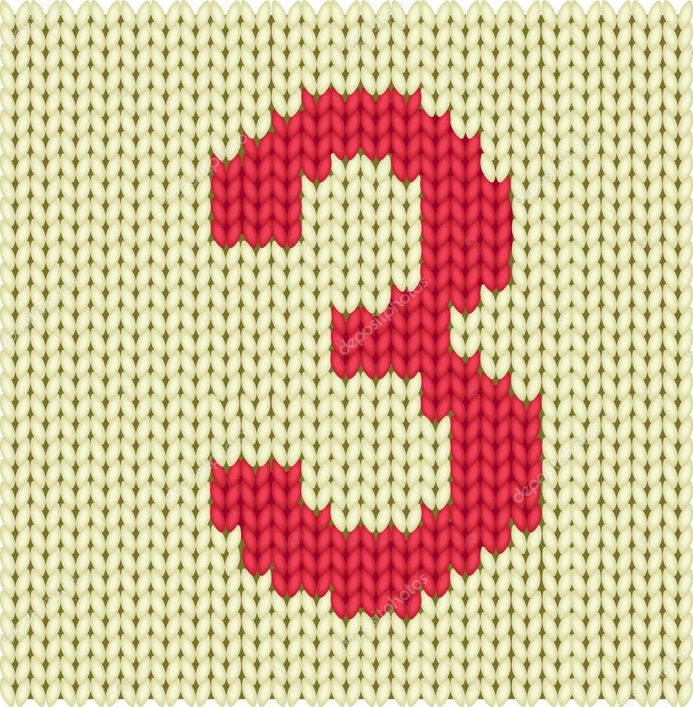 Silhouette of woven number — Stock Vector © Ola-Ola #14737033