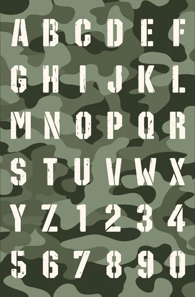 Military Font Numbers