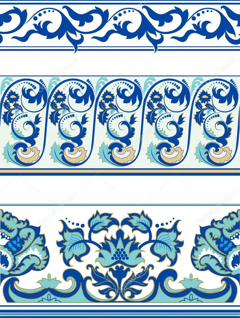 Set of blue borders Stock Vector Image by ©Ola-Ola #25801239