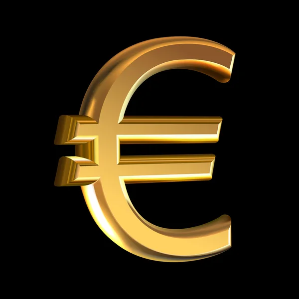Vector gold Euro symbols in 3D style isolated on black background Stock ...