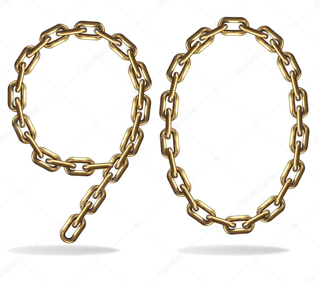 Gold Chain Link Vector