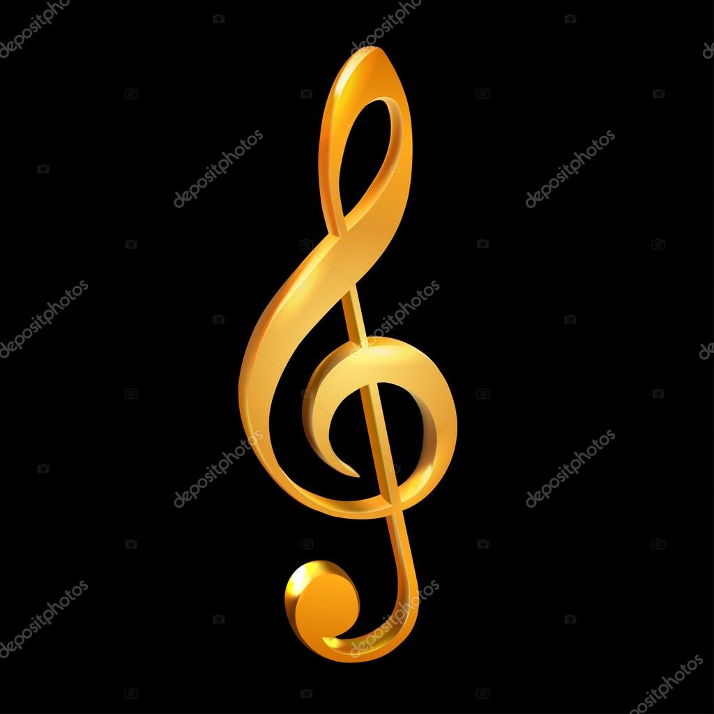 Clé de sol or — Image vectorielle Ola-Ola © #39243195