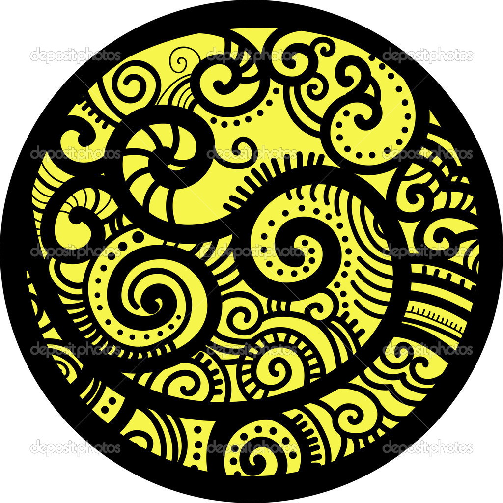 Round decorative hand drawn pattern Stock Vector Image by ©Ola-Ola ...
