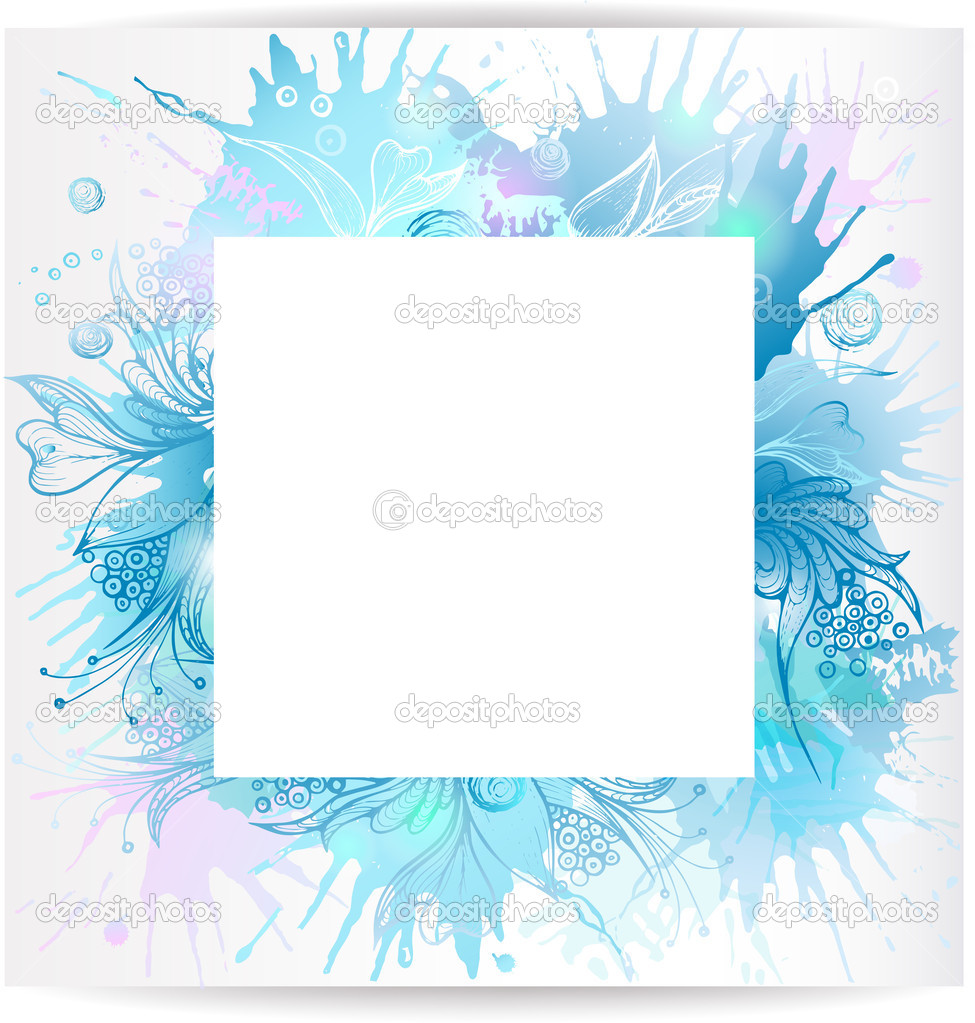Bright water-colour frame with flowers Stock Vector Image by ©Ola-Ola ...