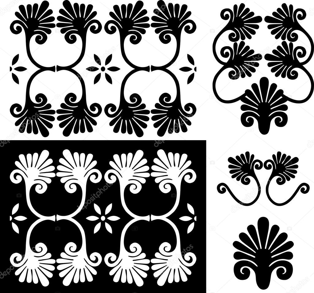 Set of design elements, patterns Stock Vector by ©Ola-Ola 42719245
