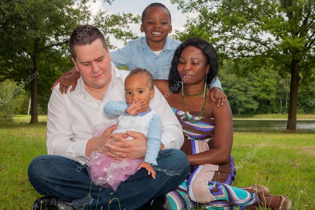 feliz familia mixta — Foto de stock © dnf-style #30843211