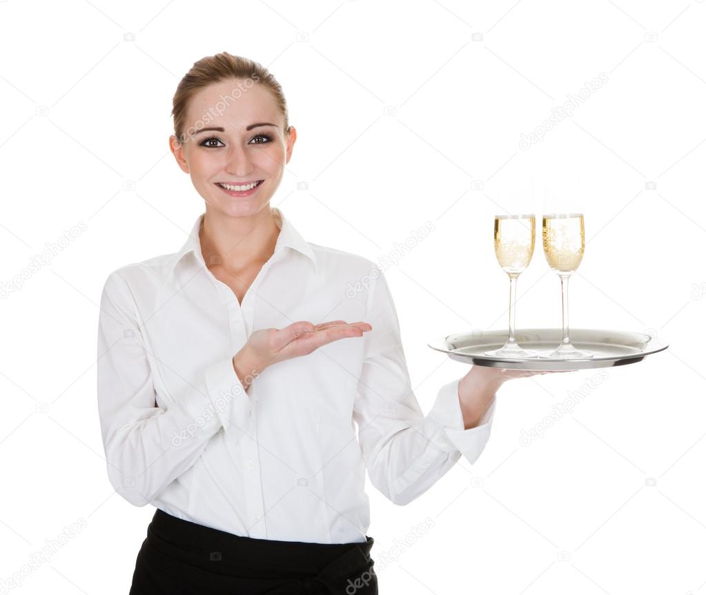 Waitress With Tray