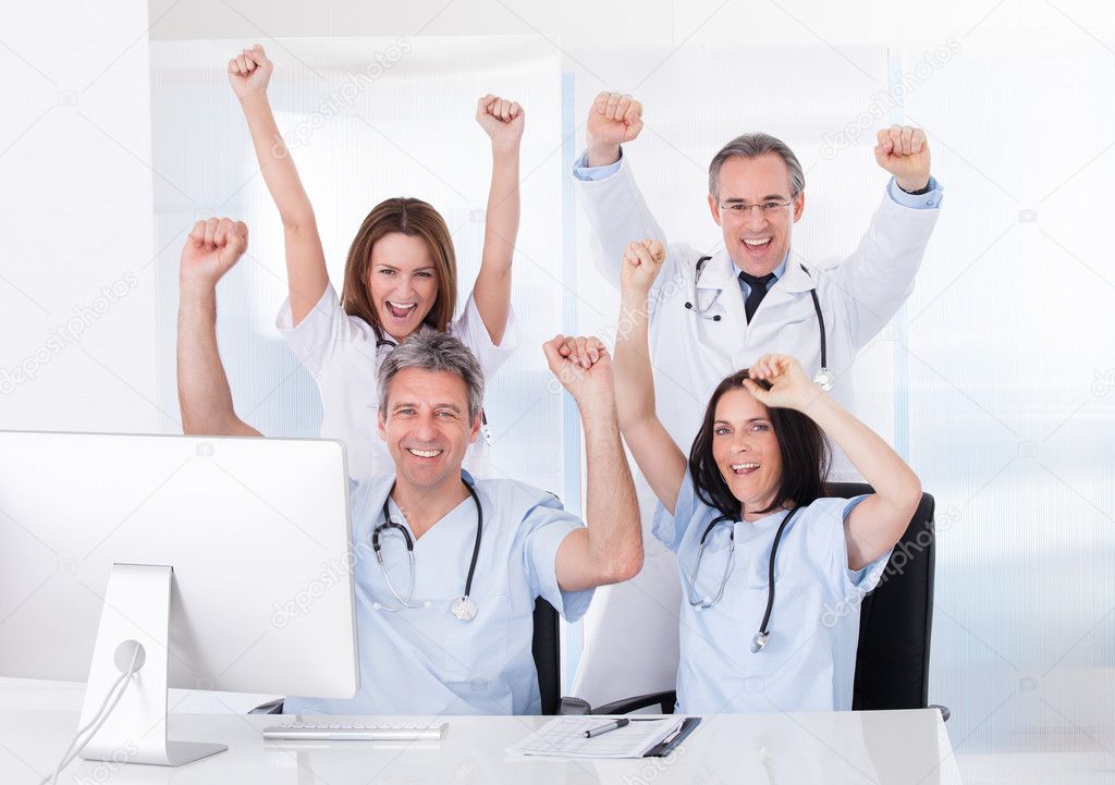 Group Of Happy Doctors Stock Photo by ©AndreyPopov 28609075