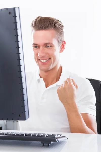 Man happy computer Stock Photos, Royalty Free Man happy computer Images ...