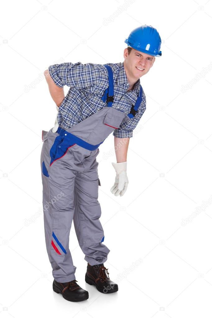 Male worker suffering from back pain — Stock Photo © AndreyPopov #30372563