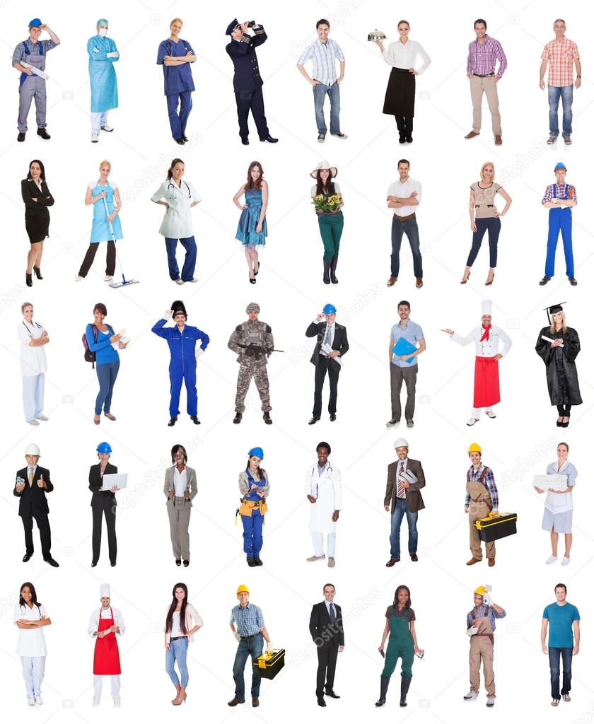 Groep van mensen uit verschillende beroepen ⬇ Stockfoto, rechtenvrije ...