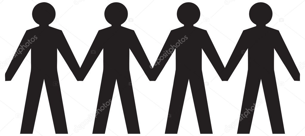Figures holding hands | People figures holding hands. — Stock Vector ... Figures holding hands | People figures holding hands. — Stock Vector ...