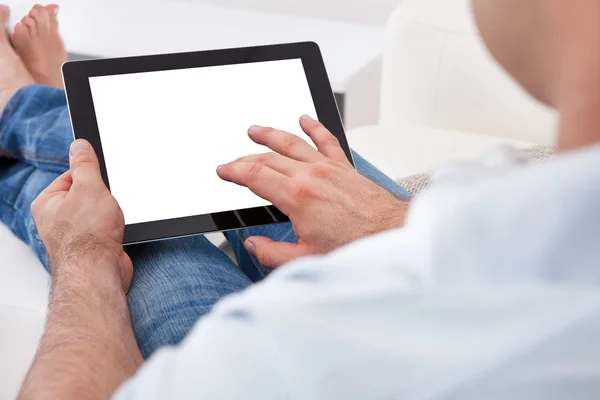 Man Holding Digital Tablet - Stock Image - Everypixel