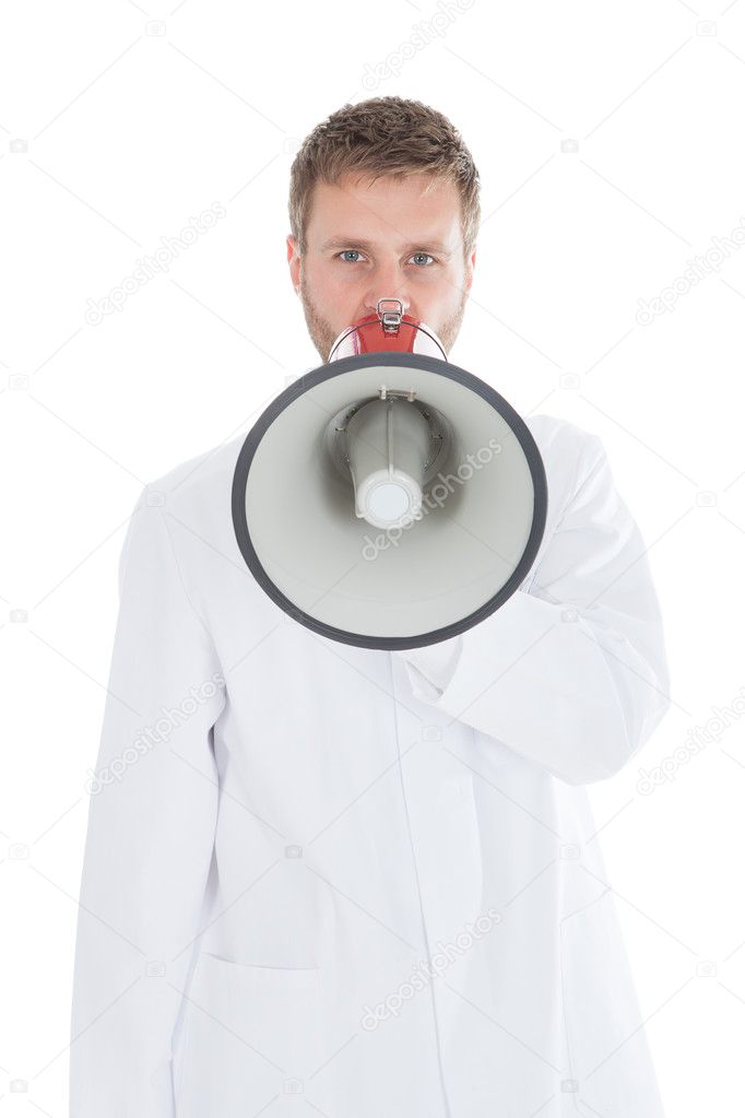 Doctor Screaming Into Megaphone Stock Photo by ©AndreyPopov 49938891