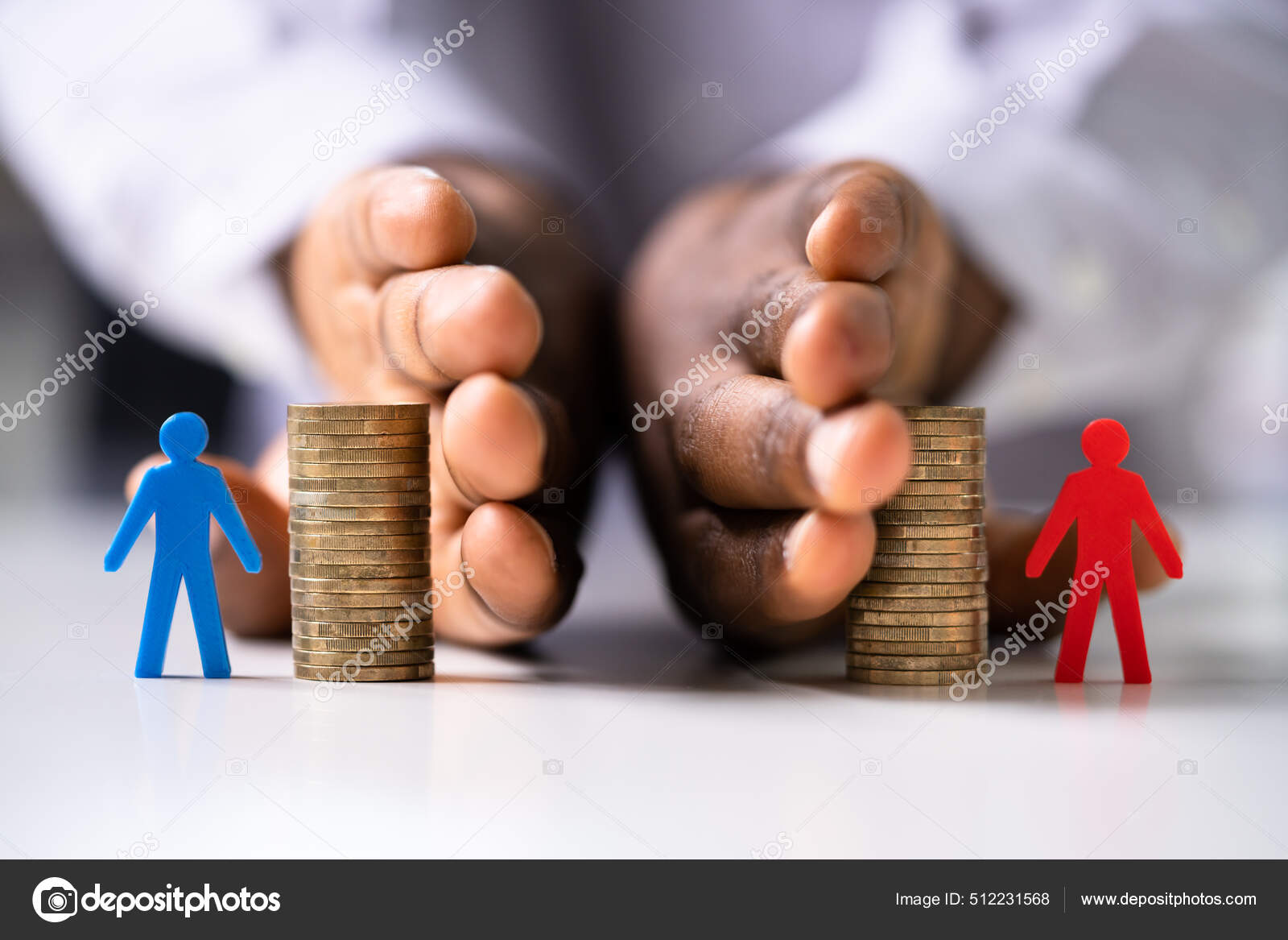 African American Hand Separating Money Income Investment Stock Photo by ...
