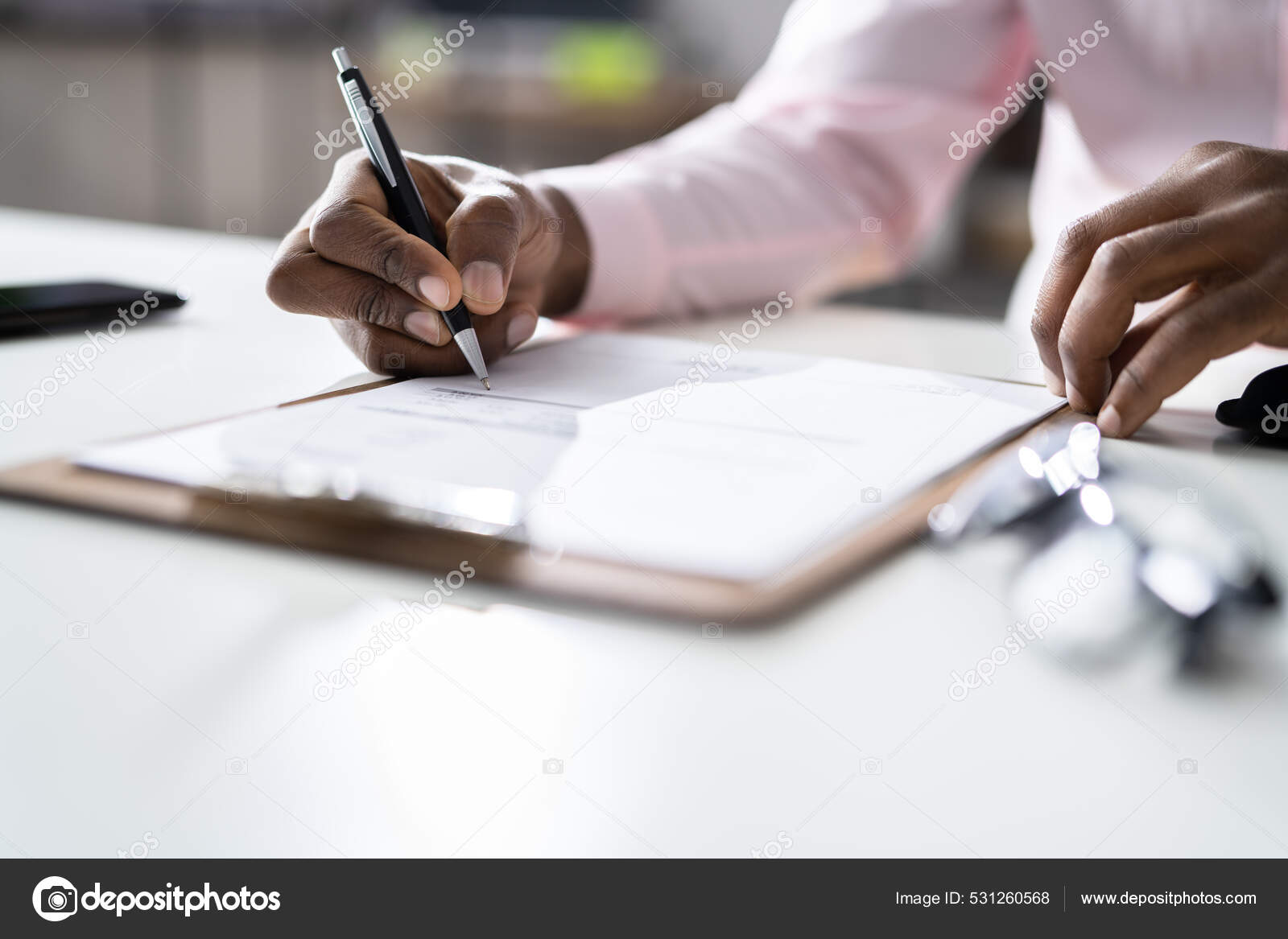 African Lawyer Legal Business Document Agreement Stock Photo by ...