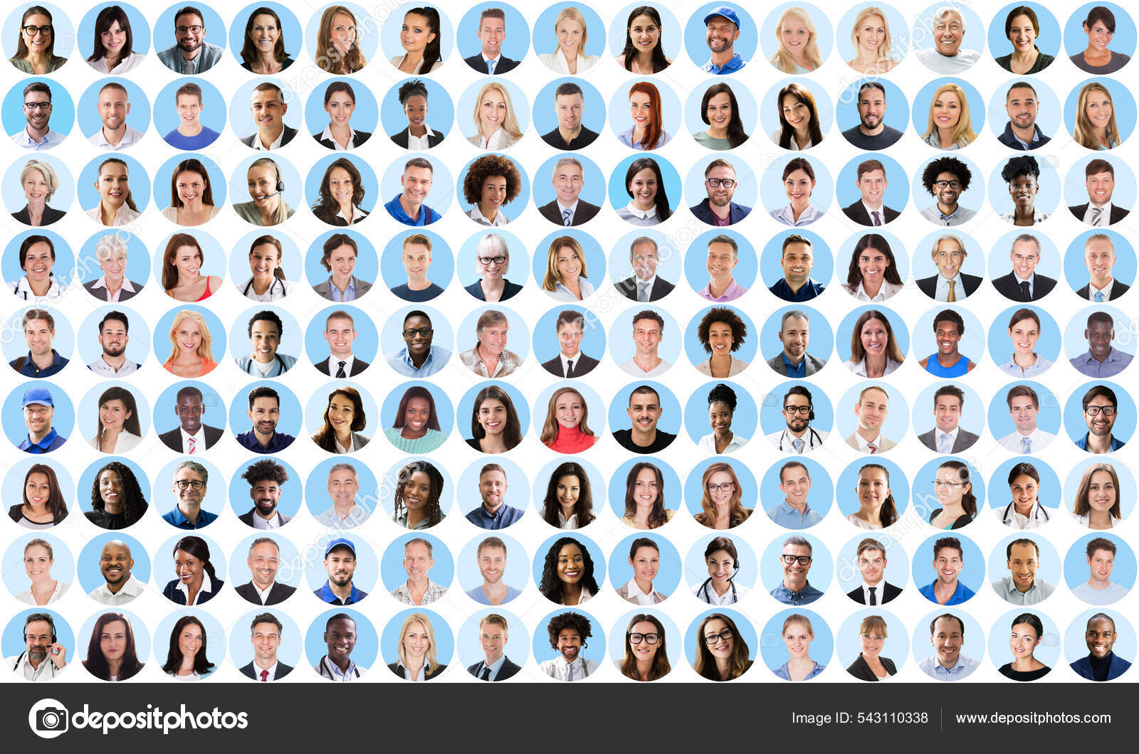 Collage Smiling People Diverso Grupo Personas Retratos: fotografía de ...