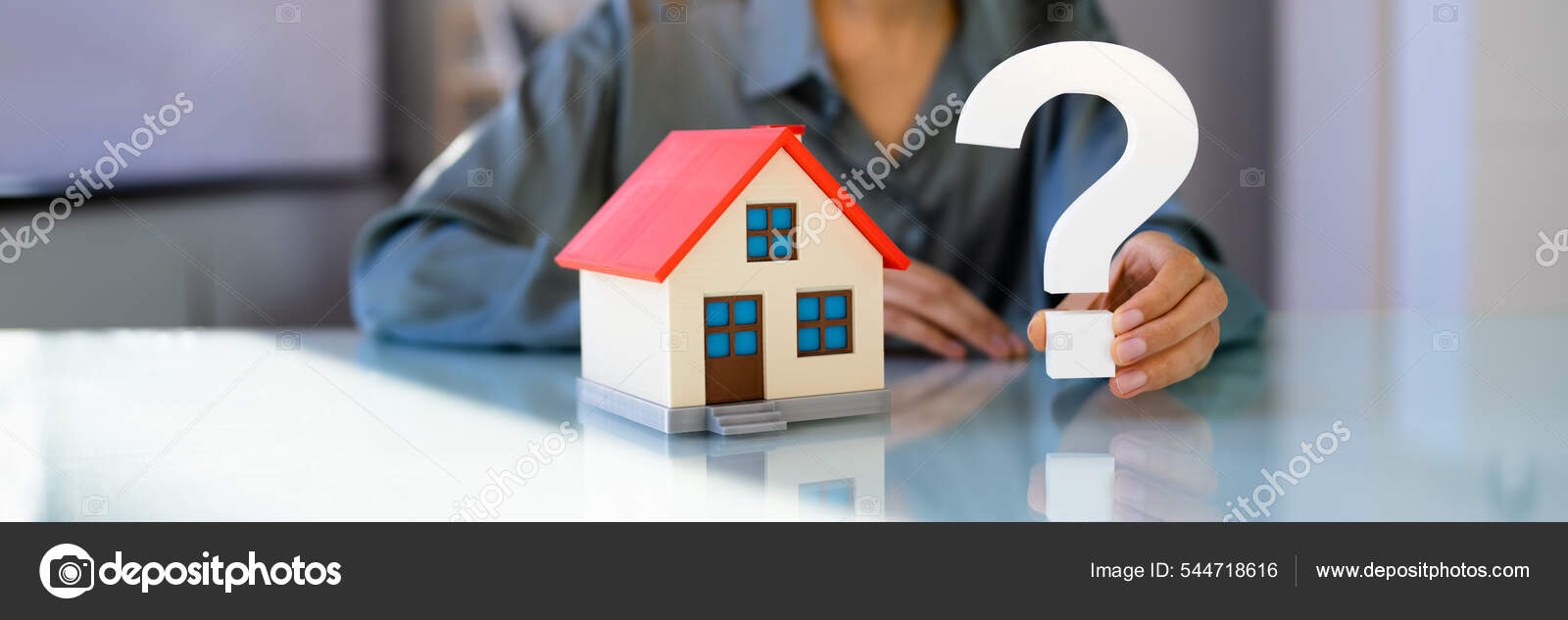 Real Estate House Question Mark Mortgage Confusion — Stock Photo ...