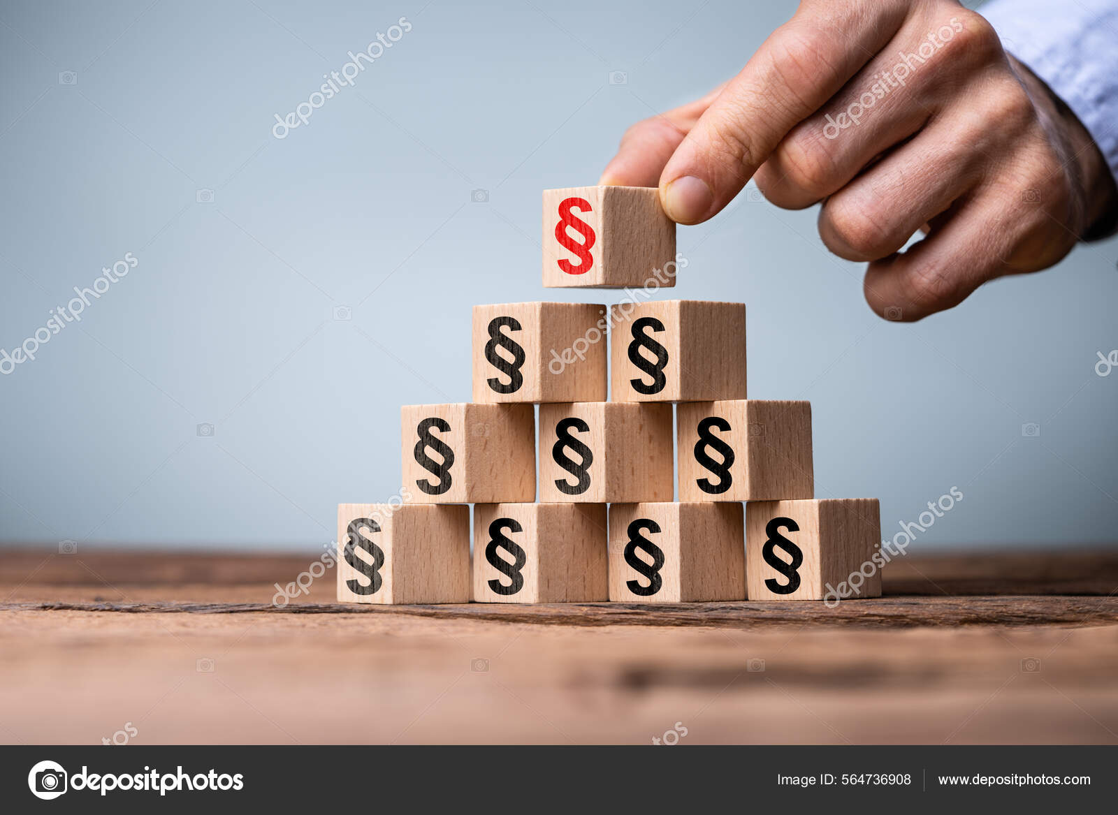 Judiciary Paragraph Symbol Sign Judge Building Blocks — Stock Photo ...