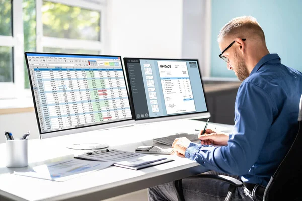 Tech Schedule List Computer Screen Gantt Calendar — Stock Photo ...