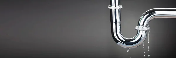 Water Pipe Leak Home Leaking Damage — Stock Photo © AndreyPopov #615523694