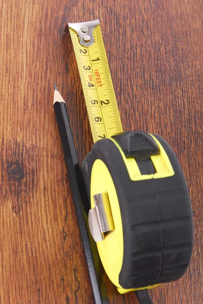 Laminate and tape measure and pencil - Stock Image - Everypixel