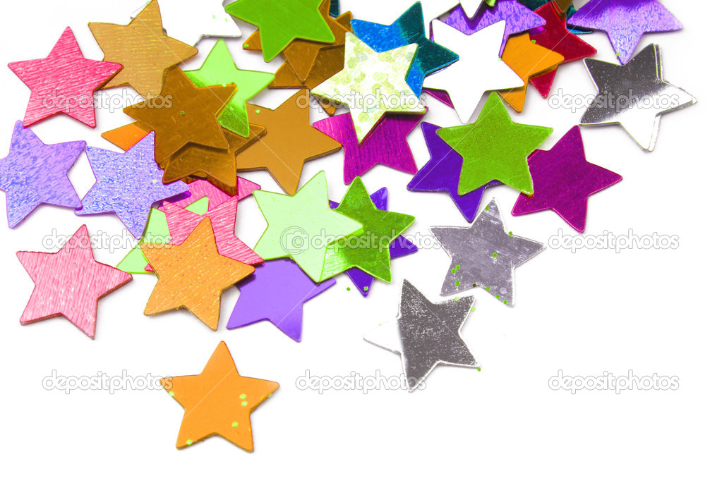 Confetti stars border background Stock Photo by ©severija 48244933